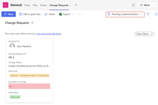 Building a Change Management Request System with Microsoft 365